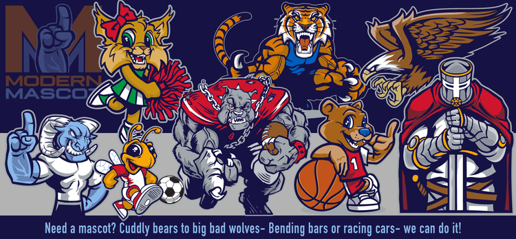 Sports and Mascot art and designs for schools and teams. Custom Art ...