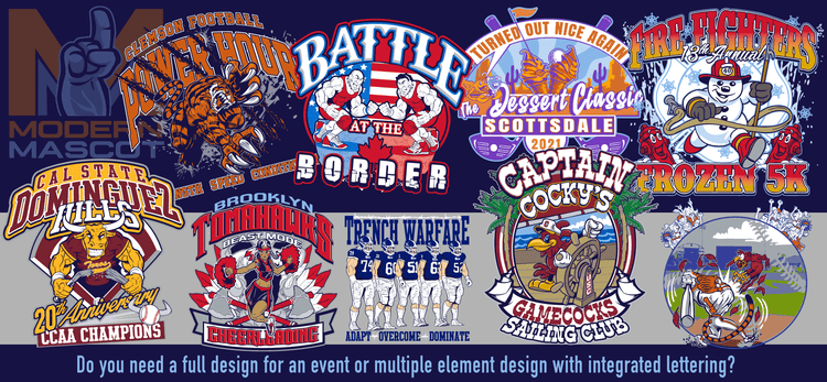 Sports and Mascot art and designs for schools and teams. Custom Art ...