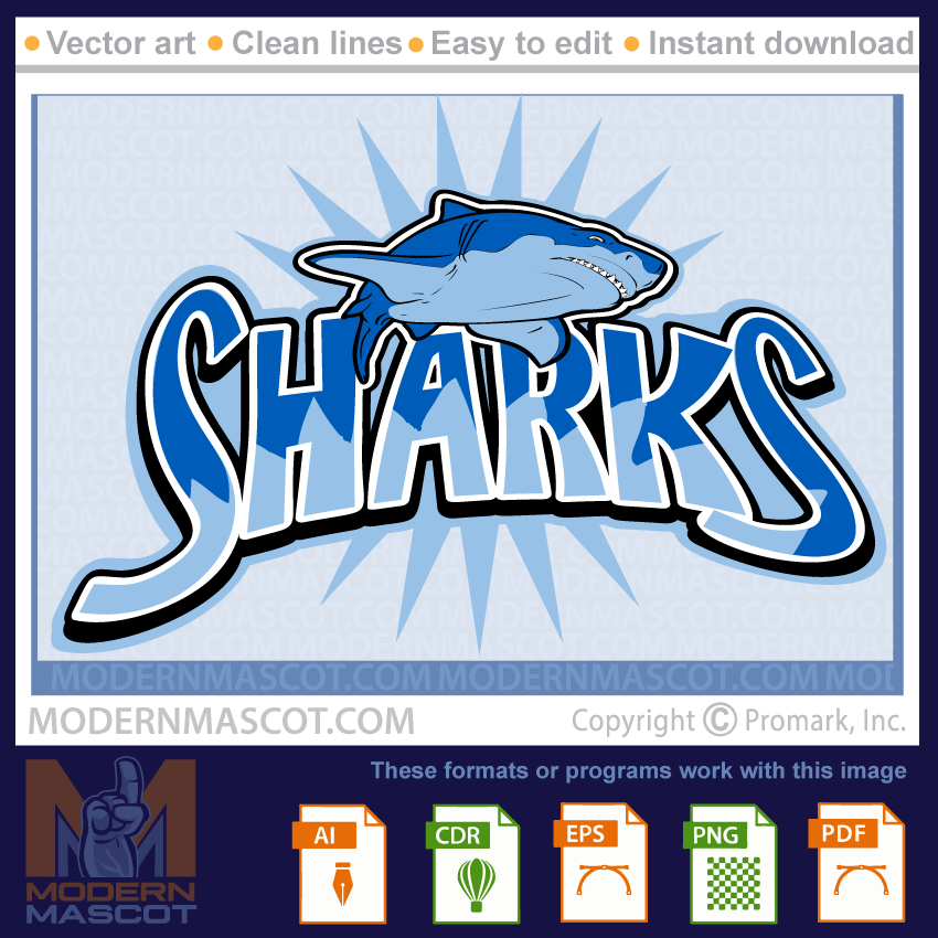 Shark Logo- shark_23_logo_05 – Modern Mascot and Team Logos