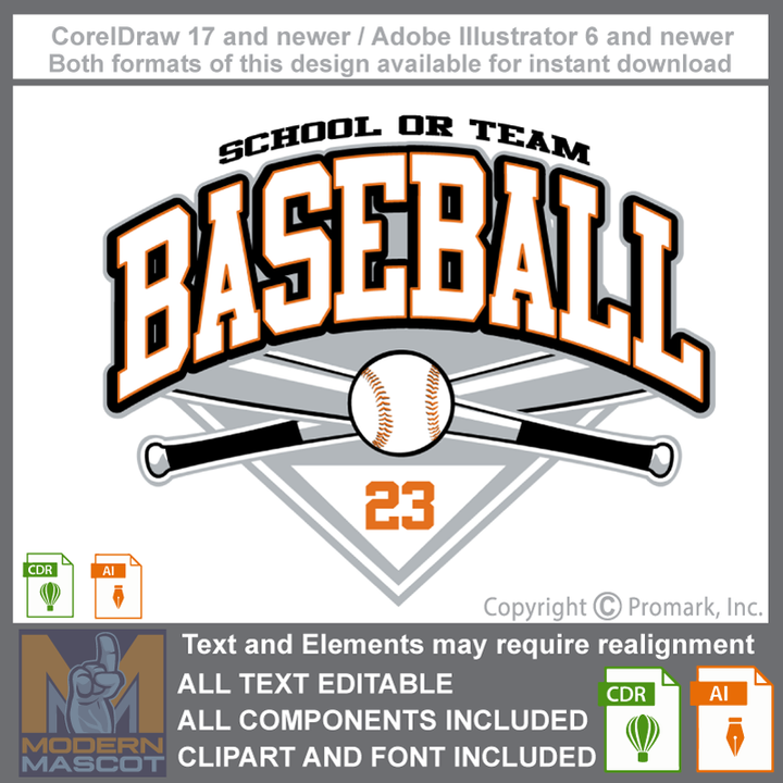 Baseball Templates – Modern Mascot and Team Logos