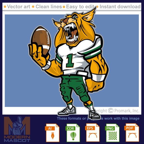 Bobcat Football 5 - bobcat_22_football_05 – Modern Mascot and Team Logos
